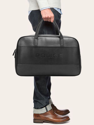Buy Police Unisex Black Soft Duffle Bag Online