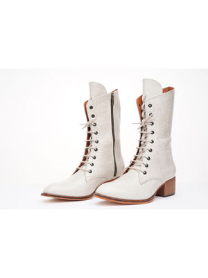 Buy Kavith Sainaani Tall White Boots Online