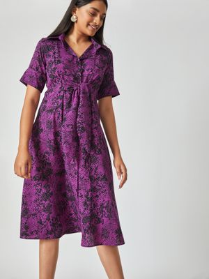 Buy The Label Life Purple Snake Print Dress Online