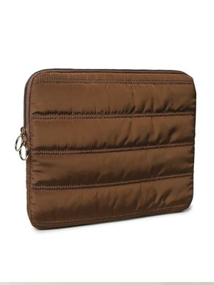 Buy ONLY Women Quilted Brown Laptop Case Online