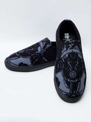The Souled Store Slip-On : Buy The Souled Store Iron Man: Suit Up Black ...