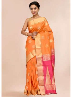 ALL SILKS handloom_sarees_women_indianwear : Buy ALL SILKS Rust ...