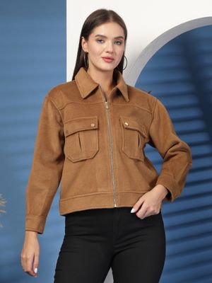 Buy Juelle Original Stylish and Cosy Spread Collar Chest Pocket Detail ...