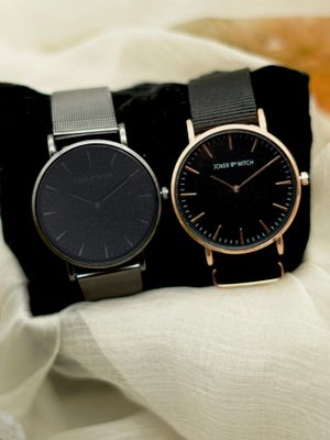 Buy Joker and Witch Black Nylon Watch (Pack of 2) - JWCW67 Online