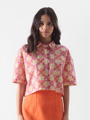 Buy The Souled Store Original Rosebloom Cropped Shirts for Womens Online