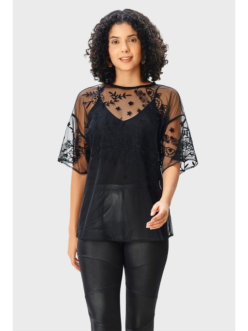 Buy Stylish Half Net Tops Collection At Best Prices Online