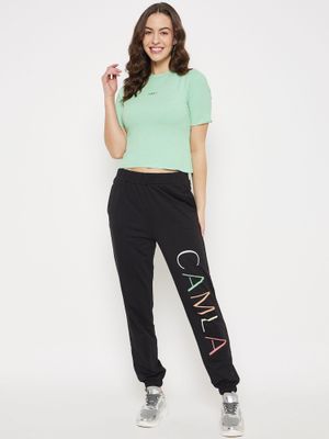 Buy CAMLA Barcelona Women Typography Printed Black and Green (Set of 2 ...