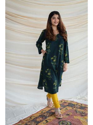 Buy The Indian Ethnic Co. Bargad Slub Cotton Kurta Online