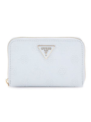 Buy Guess Powder Blue Textured Cresidia Zip Around Wallet Online