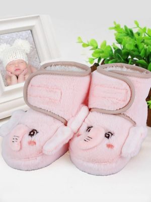 Baby Moo Boots : Buy Baby Moo 3D Elephant Cozy Soft Velcro Furry ...
