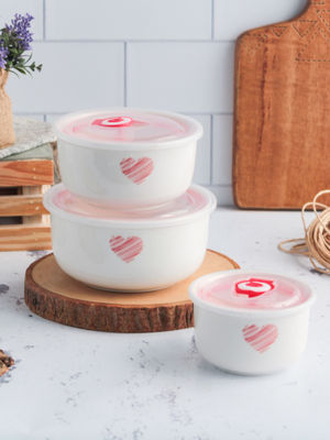 Nestasia Lunch Essentials : Buy Nestasia Set of 3 Lunch Boxes, White ...