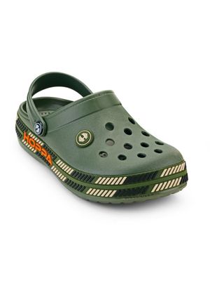 Buy HOPPA Men Olive Slip On Clogs (UK 6) Online