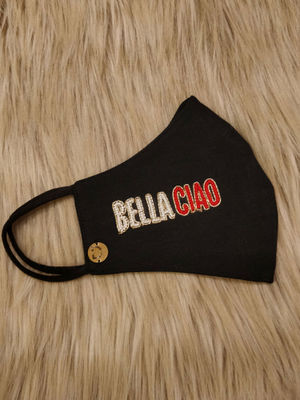 Buy Diya Aswani Black Bella Ciao Mask Online