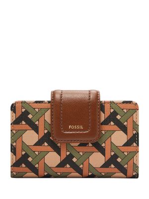 Buy Fossil Madison Brown Printed Small Wallet Online