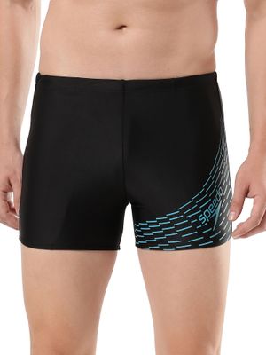 Buy Speedo Men's Endurance10 Medley Logo Aquashort - Black & Aquarium ...