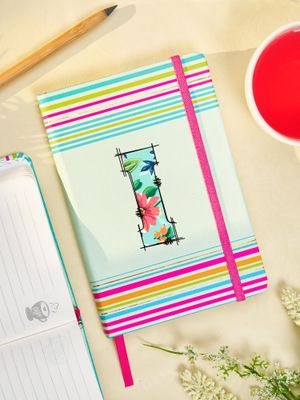 Buy Doodle Collection Initial I Stripes Theme Premium Hard Bound B6 ...