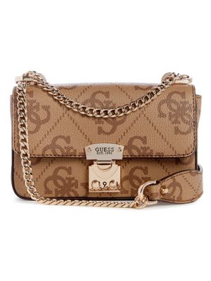 Buy Guess Brown Eliette Logo Mini Convertible X Flap Bag Online