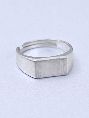 CLARA Rings : Buy CLARA Mens 925 Silver Adjustable Matte Finish Rhodium ...