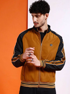 Buy The Indian Garage Co Mustard Colorblock Regular Fit Jacket (M) Online
