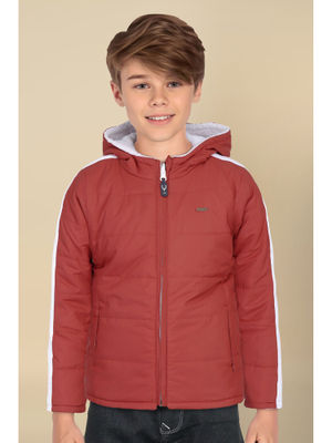 Buy Allen Solly Boys Red Solid Regular Fit Jacket (2-3 Years) Online