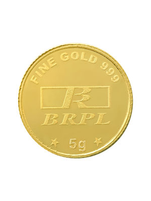 Buy Bangalore Refinery 5 Gram 24Kt 999 Purity Yellow Gold BRPL Coin Online