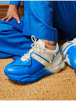 Buy 7-10 712 White Blue Spray Colorblock Chunky Sneaker online