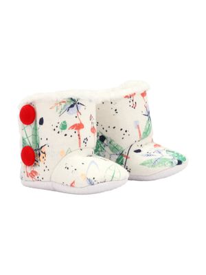 Buy Coco Candy Swan Print Long Shoe - White Online