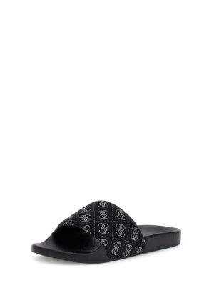 Buy Guess Men Black Woven Design Slip-On Sliders (EURO 41) Online