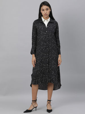 Buy RAREISM Timid Black Dress Online