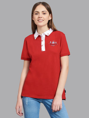 Buy Beverly Hills Polo Club Red Solid T-shirt Online