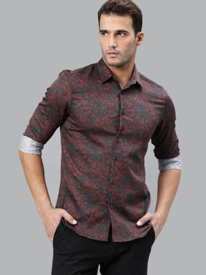 RARE RABBIT Casual Shirts : Buy Rare Rabbit Red Fantasy Print Shirt (L ...