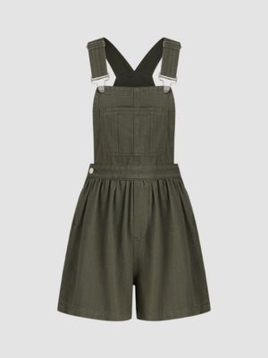 Buy Cider Square Neck Solid Pocket Romper Online
