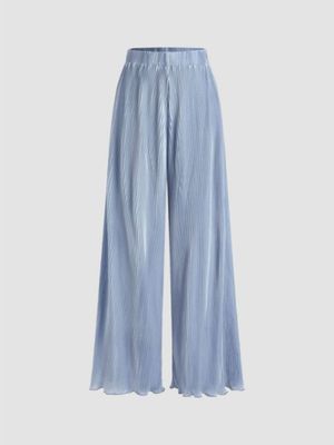 Buy Cider Satin High Waist Wide Leg Trousers Online