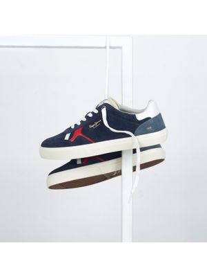 Buy Pepe Jeans Men Navy Blue Suede Leather Sneakers with Anti-Skid ...