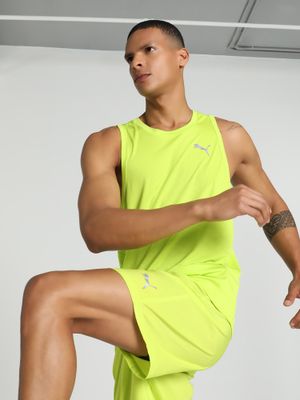 Buy Puma Run Favourite Singlet Mens Green Tanks Online