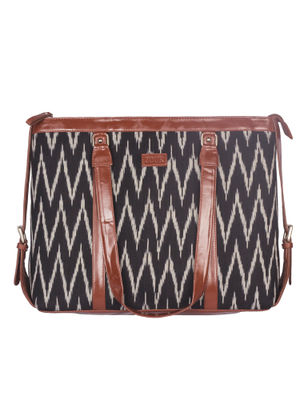 Buy Zouk Womens Black Printed Office Shoulder Bag for 15.6 Inch Laptop ...