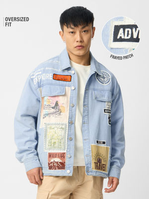 Buy The Souled Store Originals Denim: Wanderer Mens Denim Blue Jacket ...