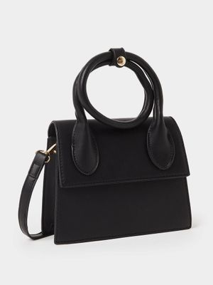 Buy Styli Round Handle Lock Handbag with Detachable Strap Online