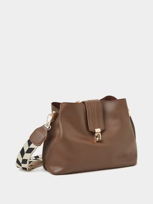 Buy Styli Wide Strap Bag with Turn Lock Closure Online