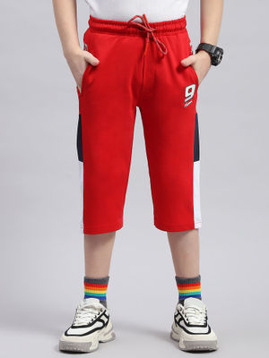 Buy Monte Carlo Boys Red Regular Fit Capri Online
