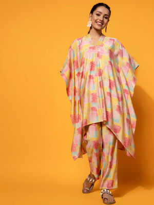 Buy Libas Womens Pink Printed Co-Ord (Set of 2) (XS) Online