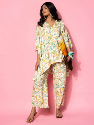 Buy Libas Womens Multi-Color Floral Co-Ord (Set of 2) (XS) Online