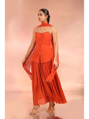 Buy Kudi Pataka Designs Rumi Kurti with Palazzo and Dupatta (XL) Online