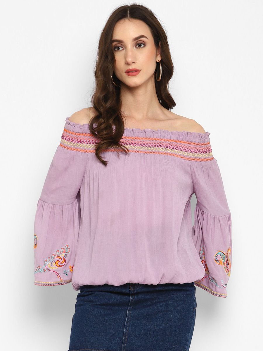 Buy Stylish Lavender Tops Collection At Best Prices Online