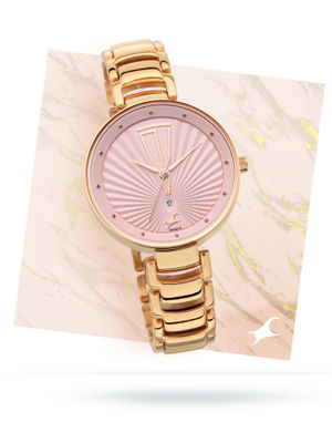 Buy Fastrack Pink Stainless Steel Watch -6216WM01 Online