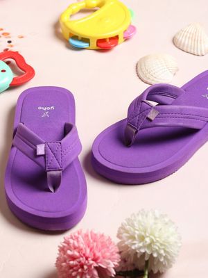 Buy Yoho Bubbles Purple Slippers for Kids| Lightweight & Comfortable (1 ...