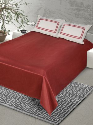 Buy Saral Home Woven Rust Cotton Bedsheet Double 90x100 Inch with 2 ...