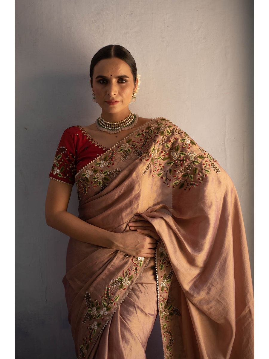 Buy Stylish Rose Gold Sarees Collection At Best Prices Online