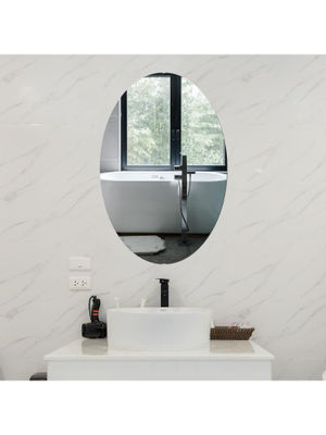 Buy Kuber Industries Oval Wall Mirror Stickers, Premium Acrylic ...