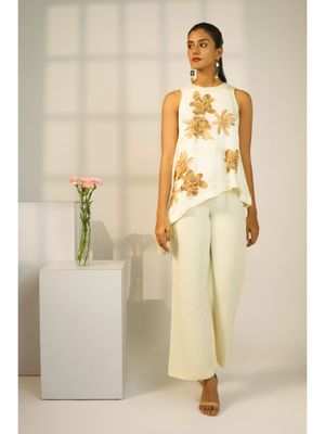 Buy NAYANTARA COUTURE Alice Ivory Co-Ord (Set of 3) Online